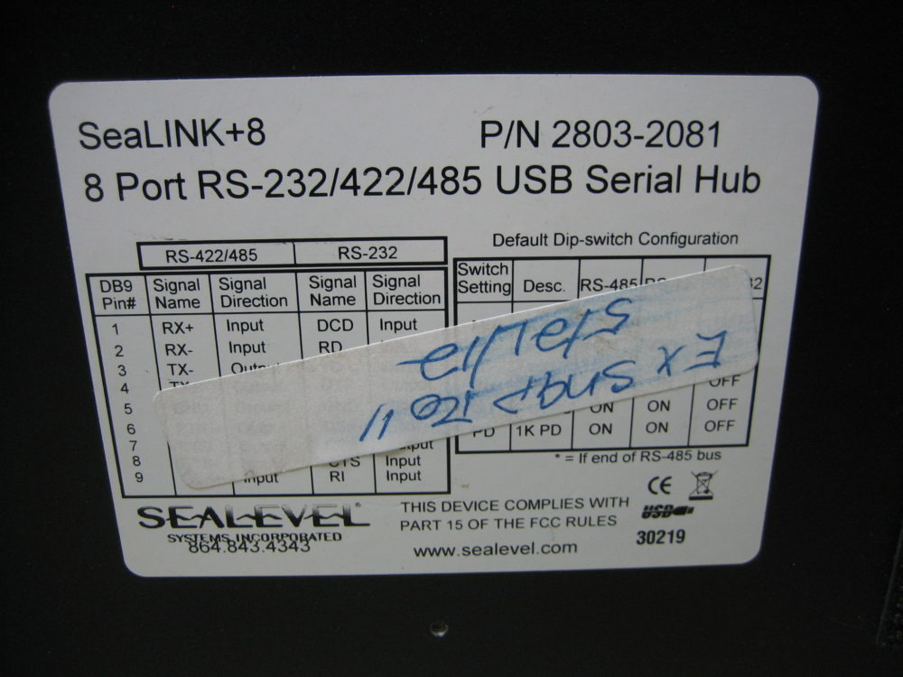 SEALEVEL 2803-2081 2403 USB to 4 Port RS-232/422/485 (DB9) Serial ...