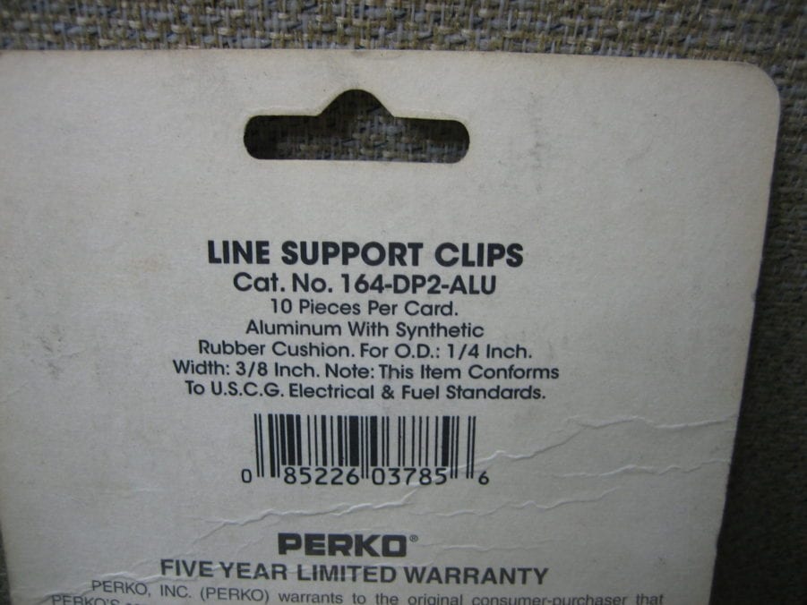 PERKO 164-DP2-ALU Line Support Clips W: 3/8", OD: 1/4" - Max Marine ...