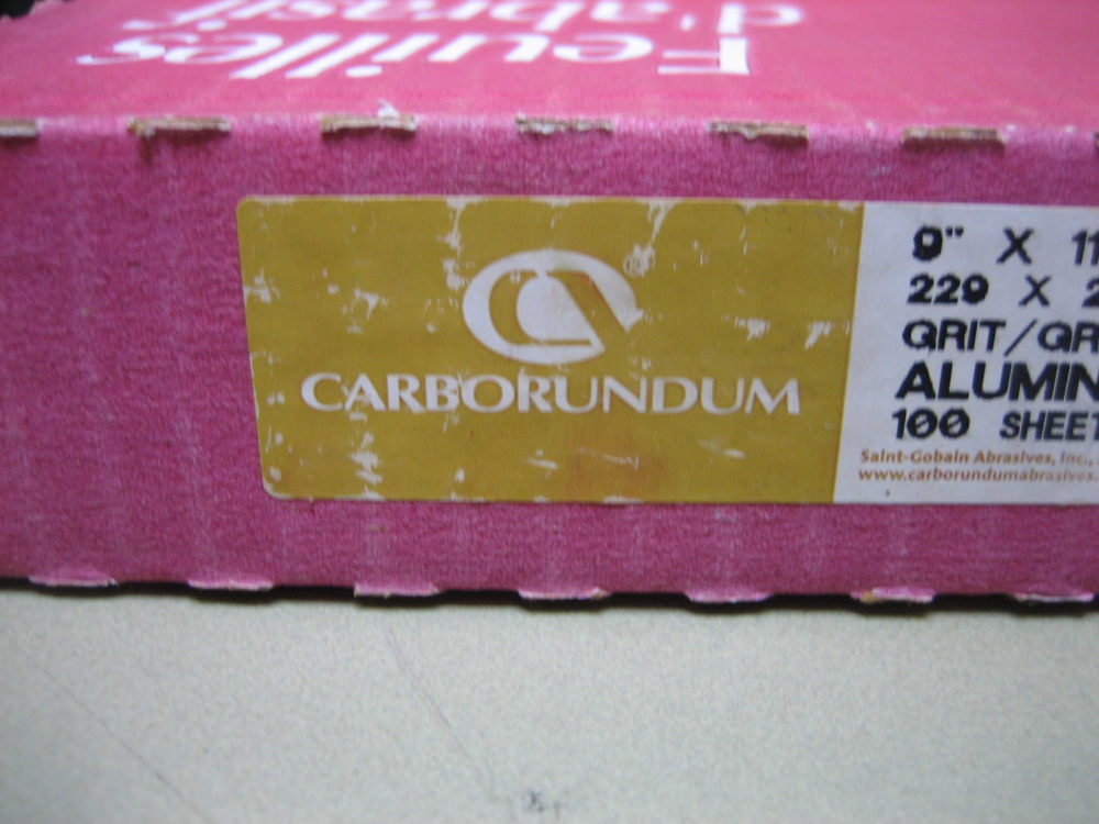 Carborundum A08110 Diamond Grit P220A, 100-PK, 9" x 11" Sand Paper ...