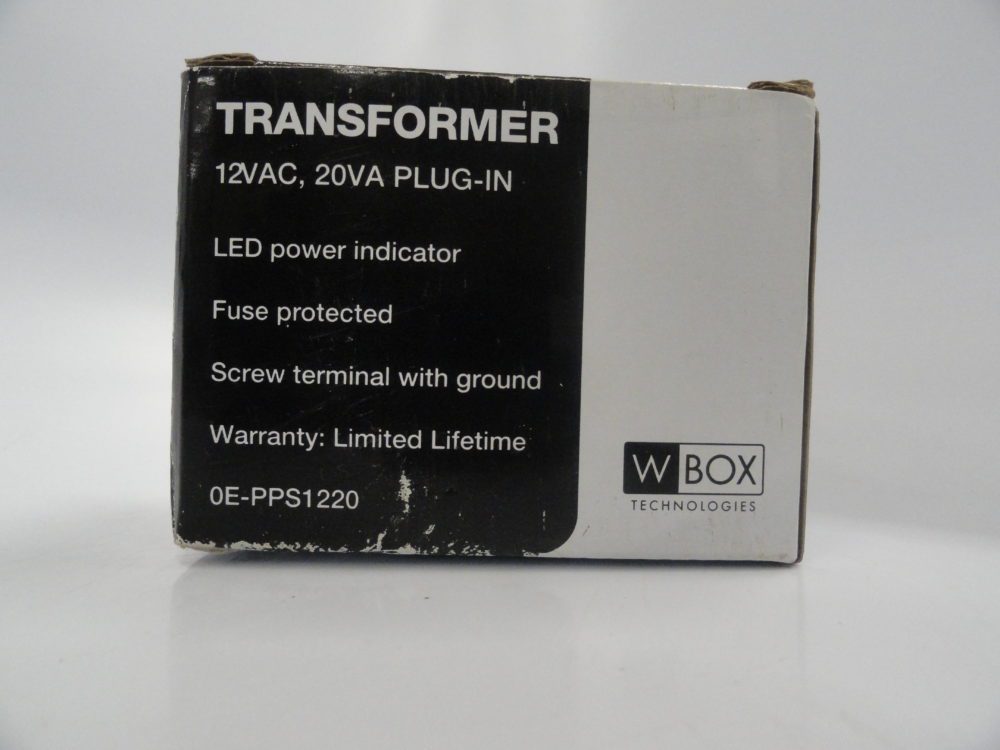 WBox Technologies OE-PPS1220 Plug-In Class 2 Transformer (12VAC 20VA ...