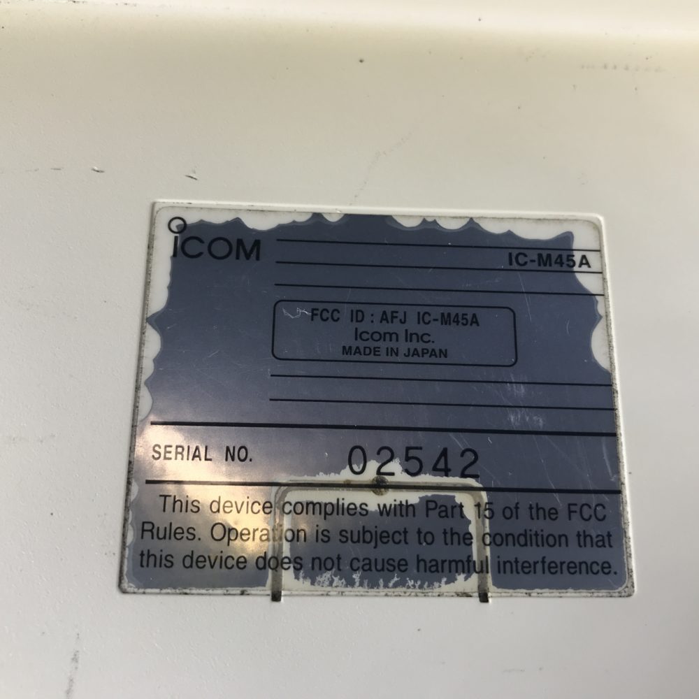 Icom IC-M45A Marine VHF Transceiver and Mic Bench Tested Good White ...