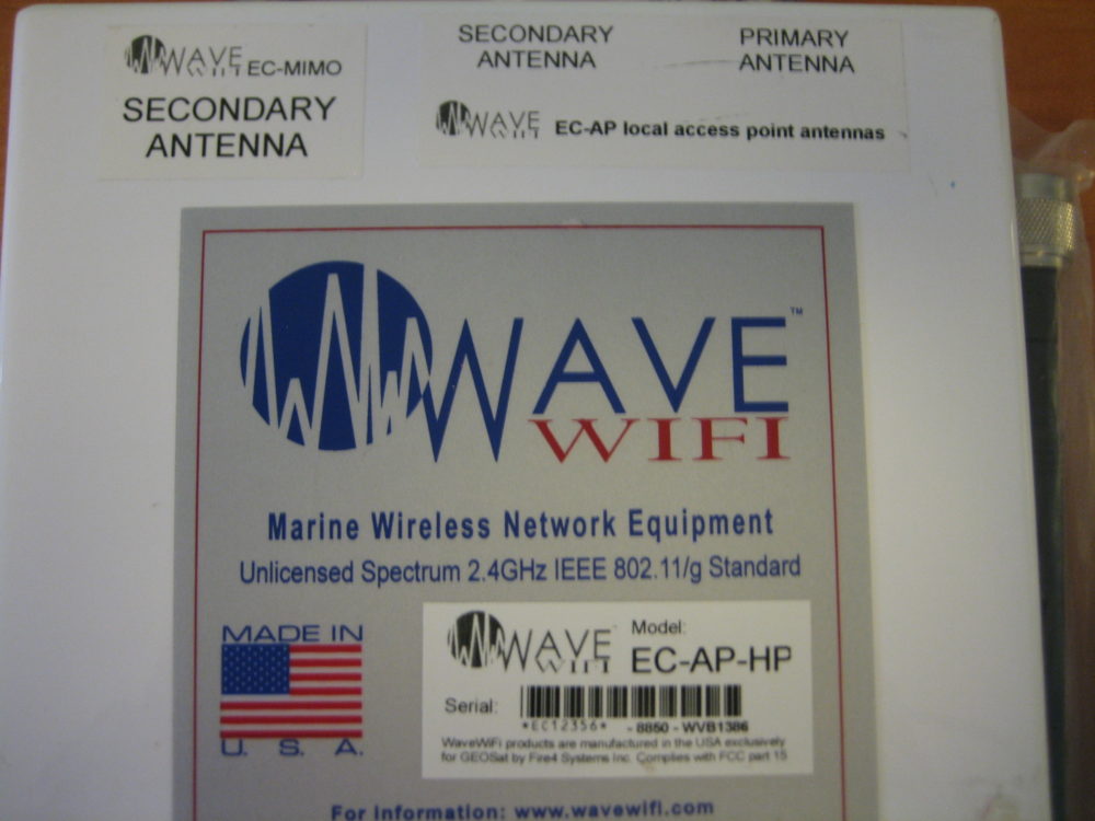 Wave Wifi EC-AP-HP Marine Wireless Access Network with Antennas - Free ...