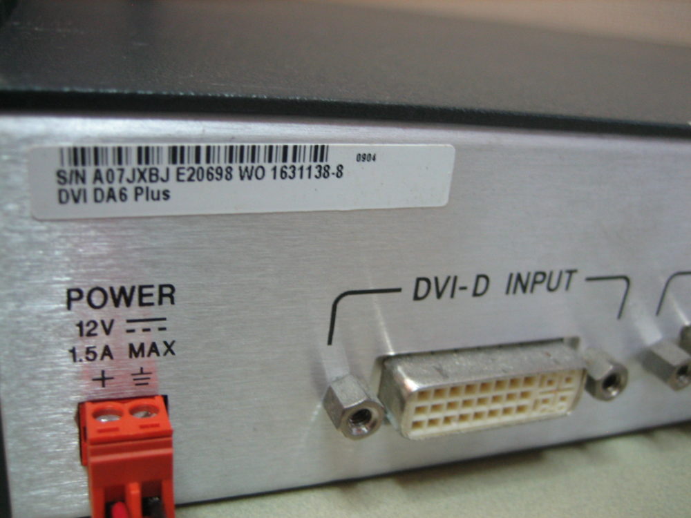 Extron DVI DA6 Plus Distribution Amplifier Splitter 1x6 Output - Max ...
