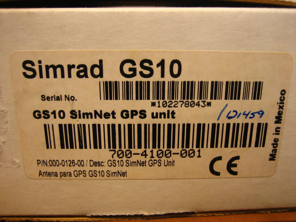 Simrad GS10 Simnet GPS Antenna w/ 5 meter Simnet Drop Cable NEW IN BOX ...