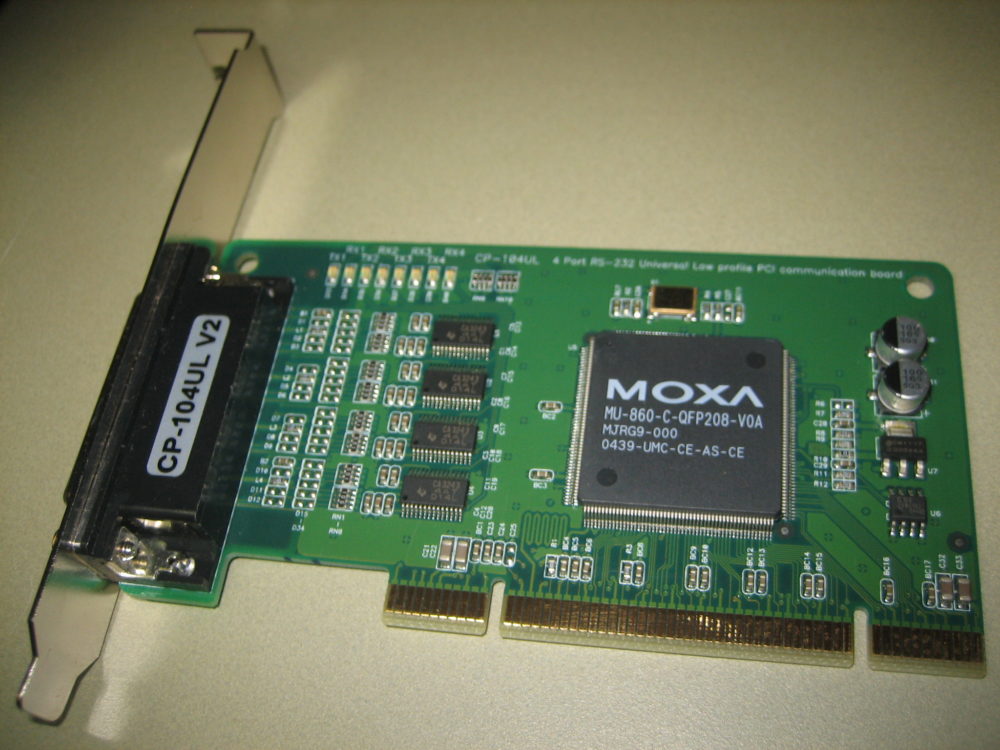 Moxa CP-104UL PCBCP 4-Port RS-232 Universal Low Profile PCI Communication Board - Max Marine ...