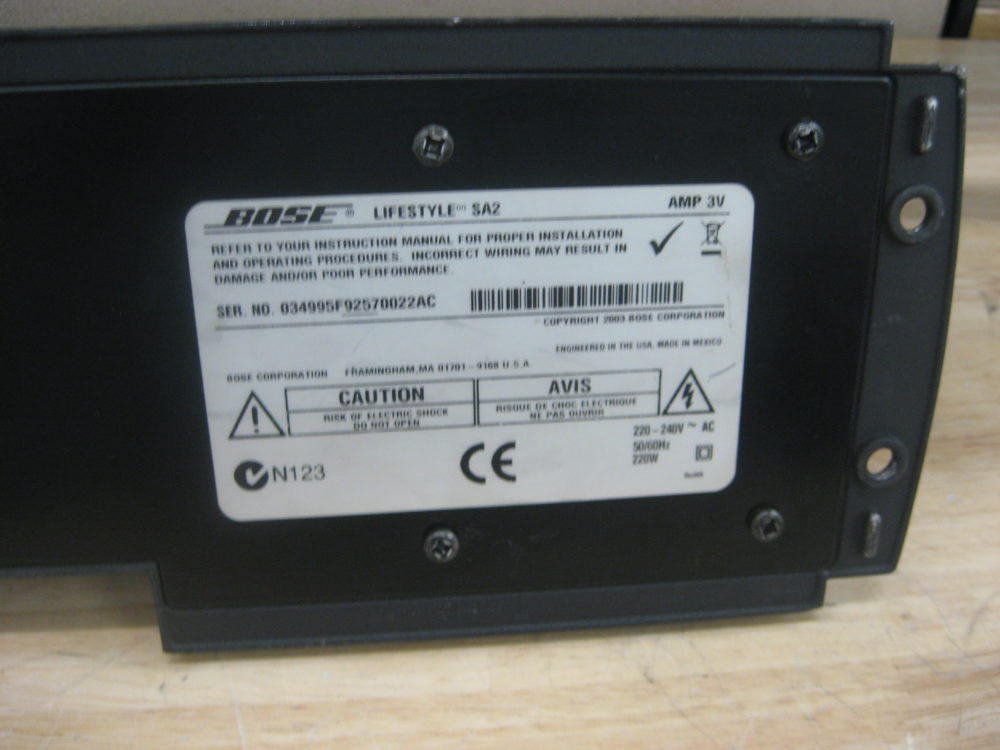 Bose Lifestyle SA2 Home Stereo 2-Channel Amplifier - Free US Shipping ...