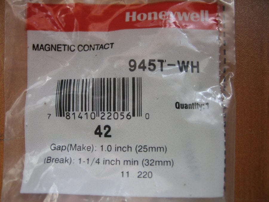 Honeywell 945T - WH Magnetic Contact - New - set of 2 - Free Shipping ...