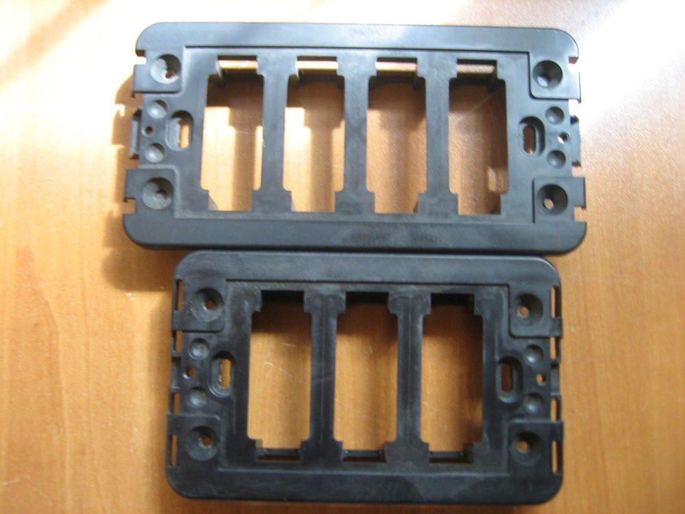 Vimar Idea # 8532, # 8531 Black Frame Support 3 and 4 Switch Plates ...
