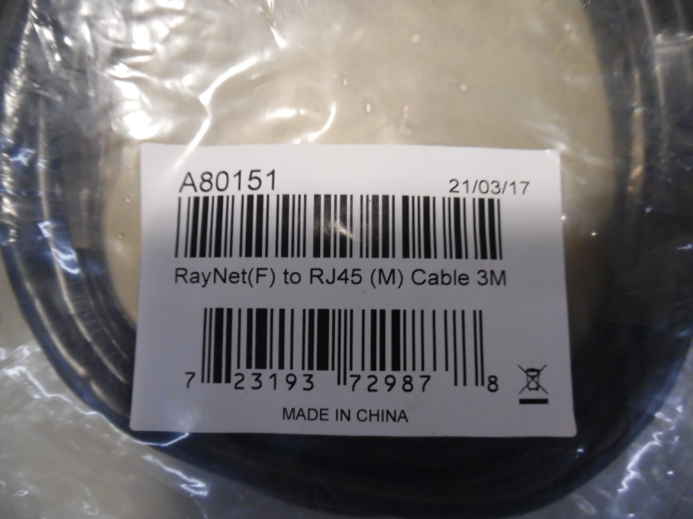 Raymarine Raynet(F) to RJ45(M) Cable 3M - A80151 - New in Bag - Max ...
