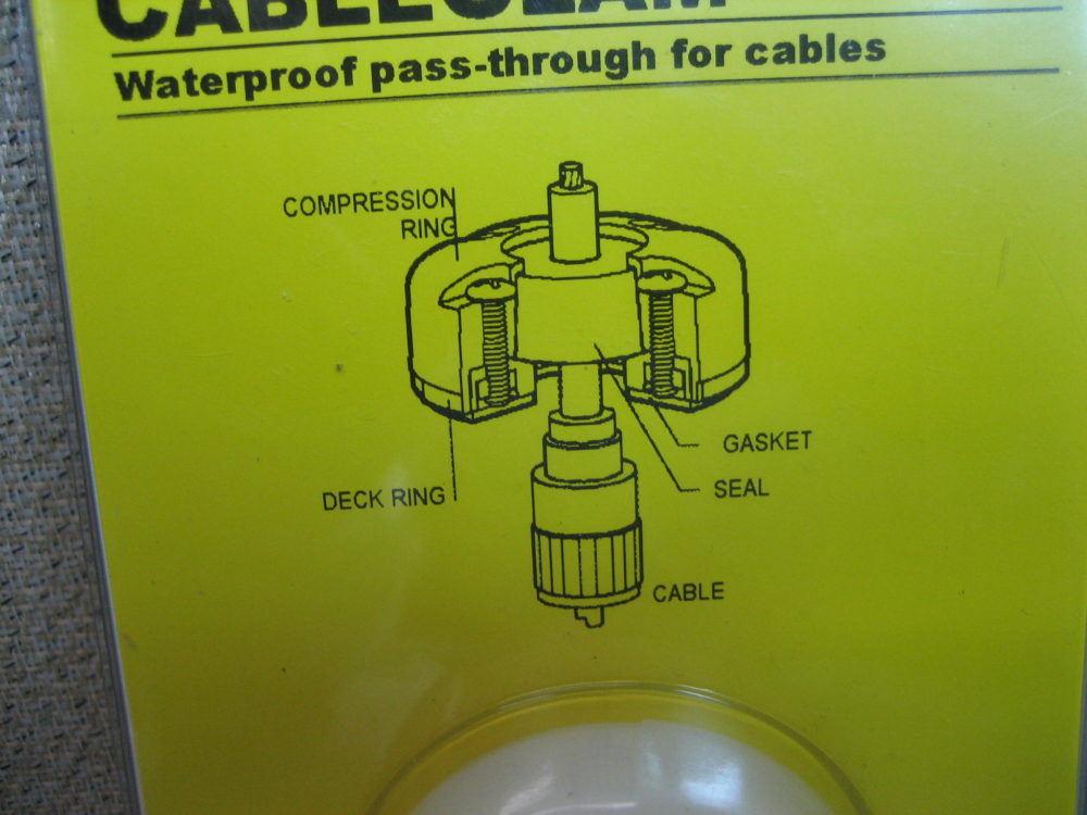 Blue Sea Systems 1002 Cable Clam - Waterproof Pass-through for Cables ...