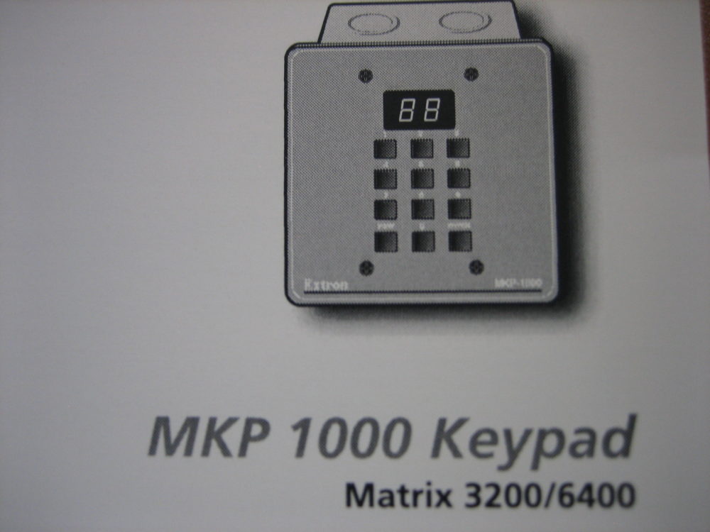Extron Electronics MKP 1000 User's Manual - FREE US SHIP - Max Marine ...