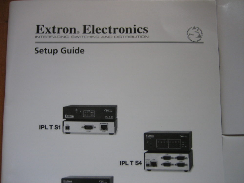 Extron Electronics IPL T Series Set Up and Users Guide - Free Shipping ...