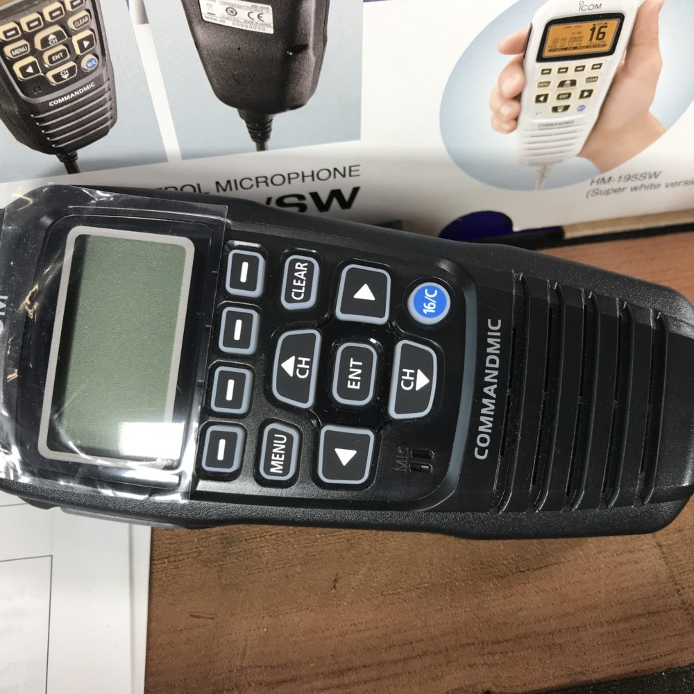 ICOM Command Mic HM-195B Microphone W/ Extension Cable NEW IN BOX - Max ...