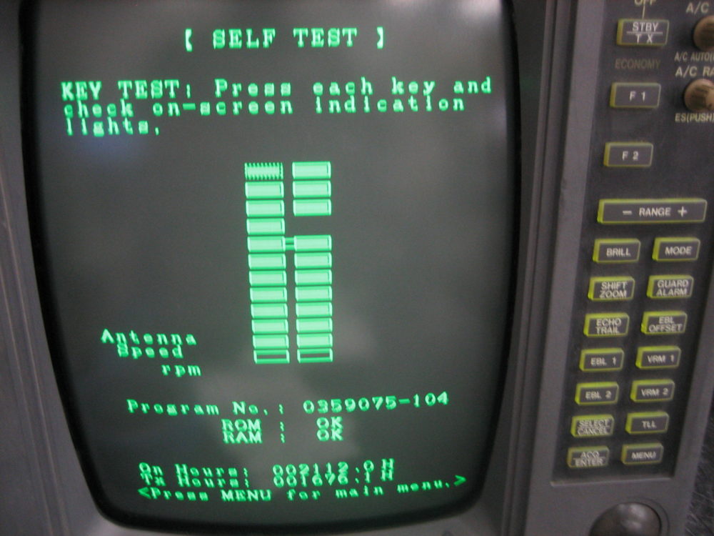 Furuno FR-7111 RDP-109 Monochrome 12" CRT 10 kW Radar Display - TESTED ...