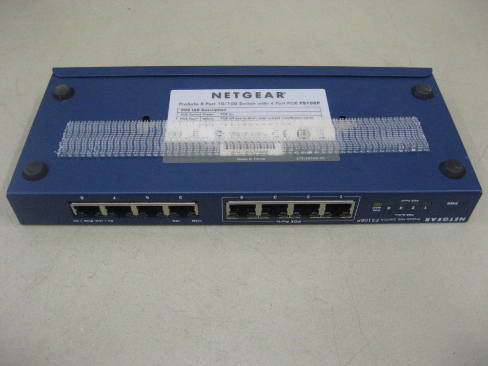Netgear FS108P 8-Port 10/1000 Mbps Prosafe Switch with POE - Max Marine ...