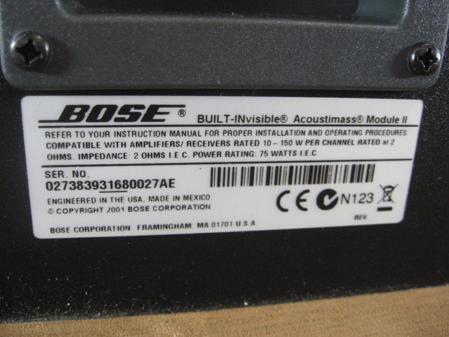 Bose Built-Invisible Acoustimass Module II - Free US Shipping - Max ...
