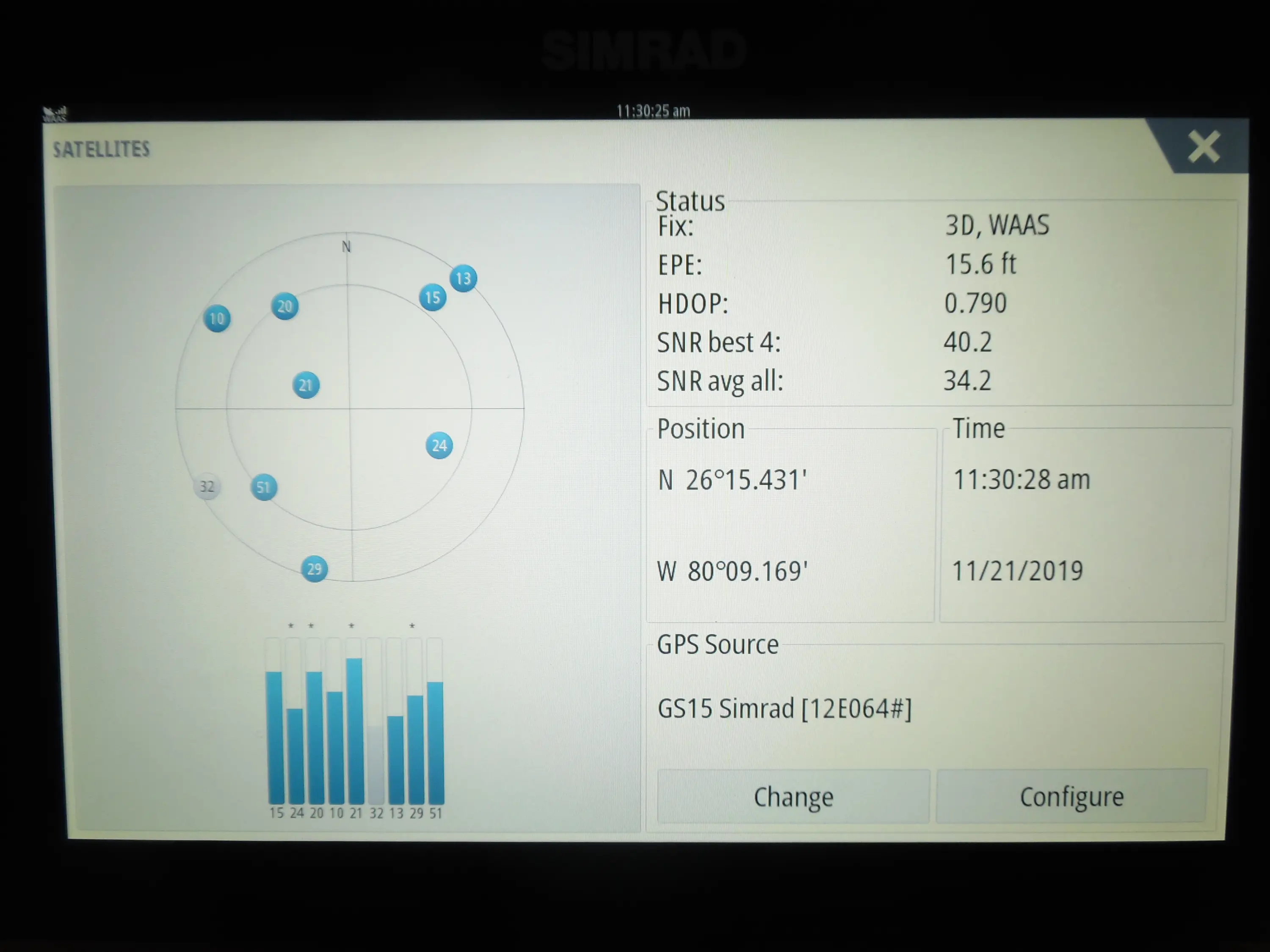 Simrad GS-15 GPS Antenna W/ Base + NMEA2K Drop Cable & Tee - Tested ...