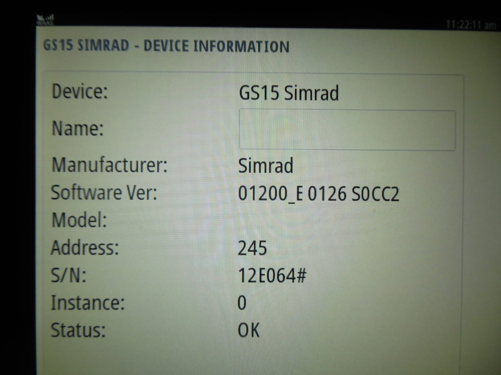 Simrad GS-15 GPS Antenna W/ Base + NMEA2K Drop Cable & Tee - Tested ...