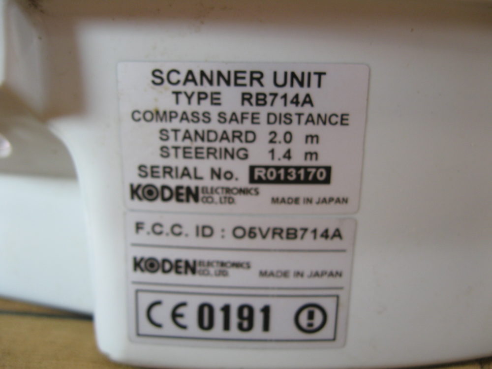 Simrad RB-714A RA772UA 2KW Radome For RF717A Displays - PARTS OR REPAIR ...