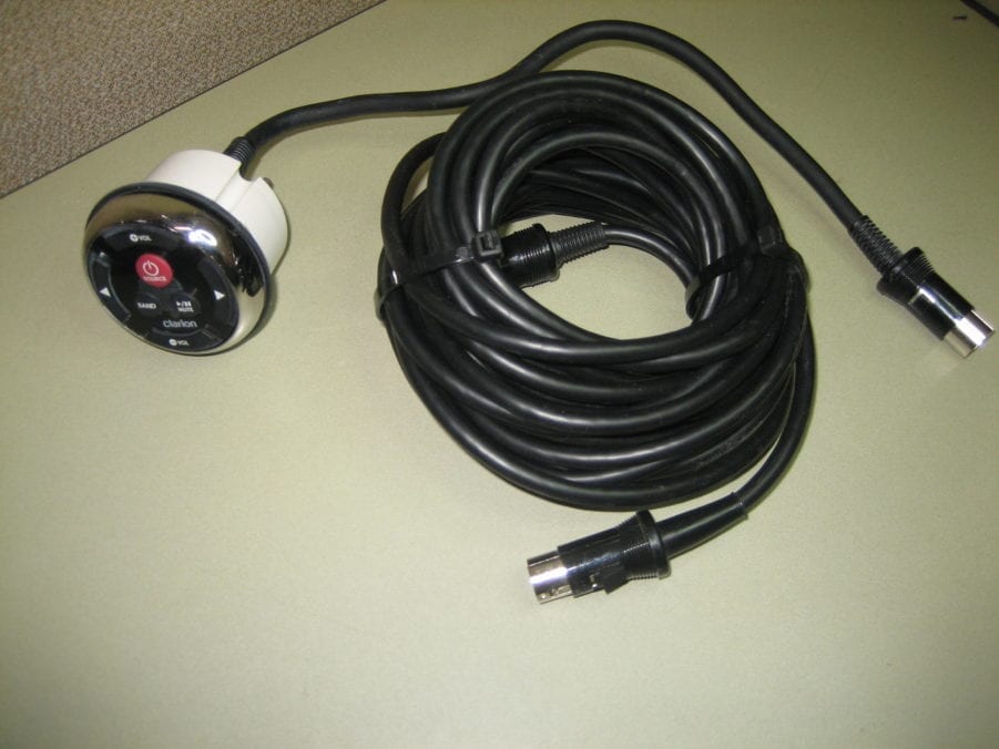 Clarion MW2 Waterproof Marine Wired 8-Pin Remote Control w/ 25' Cable ...