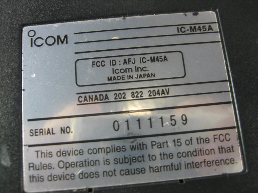 Icom IC-M45A Marine VHF Transceiver w/ Microphone - Tested! - Max ...