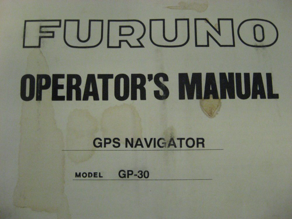Furuno GPS Navigator Model GP-30 Operator's Manual - Free Shipping ...