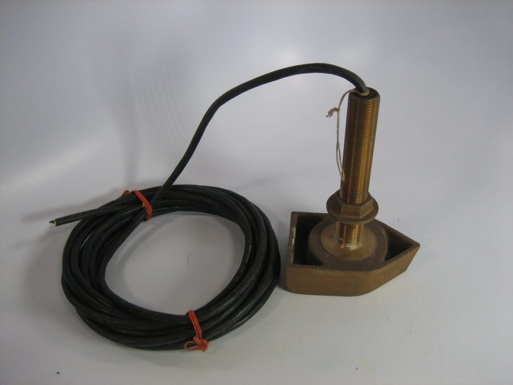 Radarsonics 201 50/200 kHz 600w 11/45° Thru-Hull Bronze Transducer NEW ...