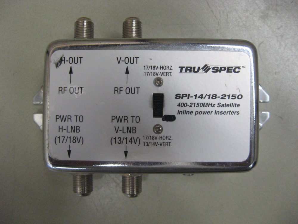 Tru Spec SPI-14/18-2150 Satellite Inline Power Inserter 400-2150MHz ...