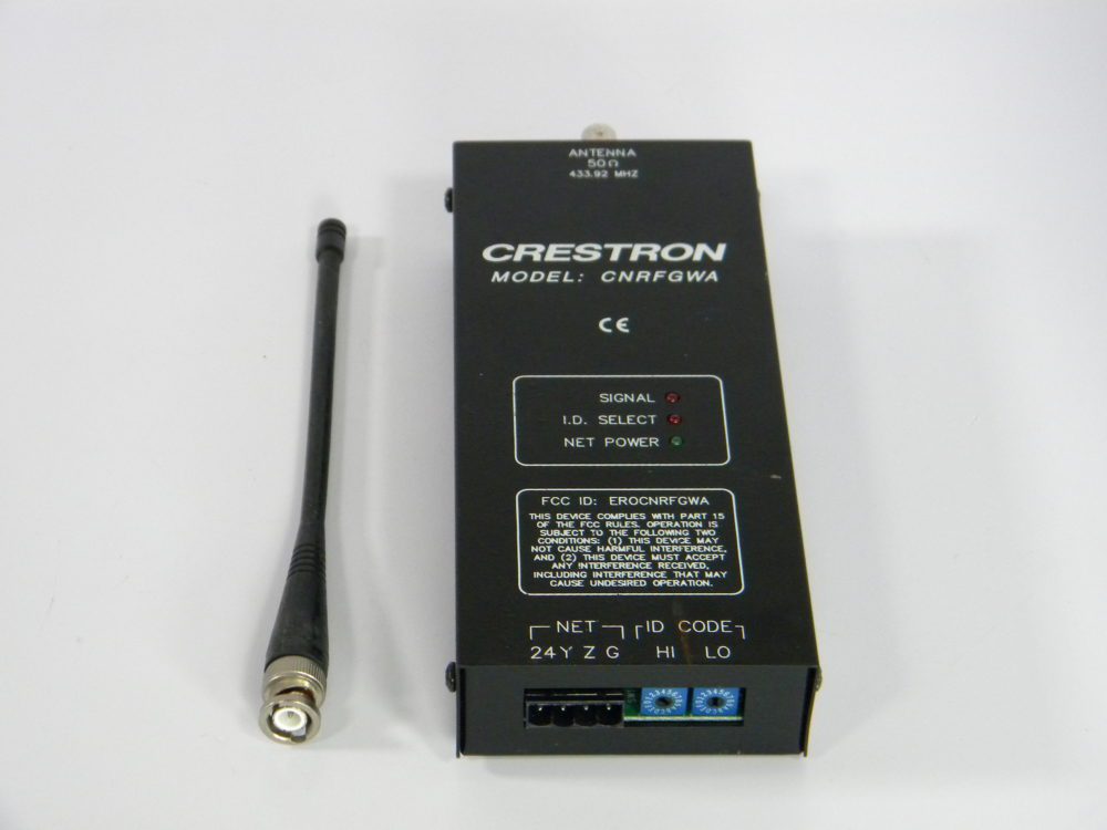 Crestron CNRFGWA 1-Way 418 MHz RF Gateway Receiver w/ Antenna - Max ...
