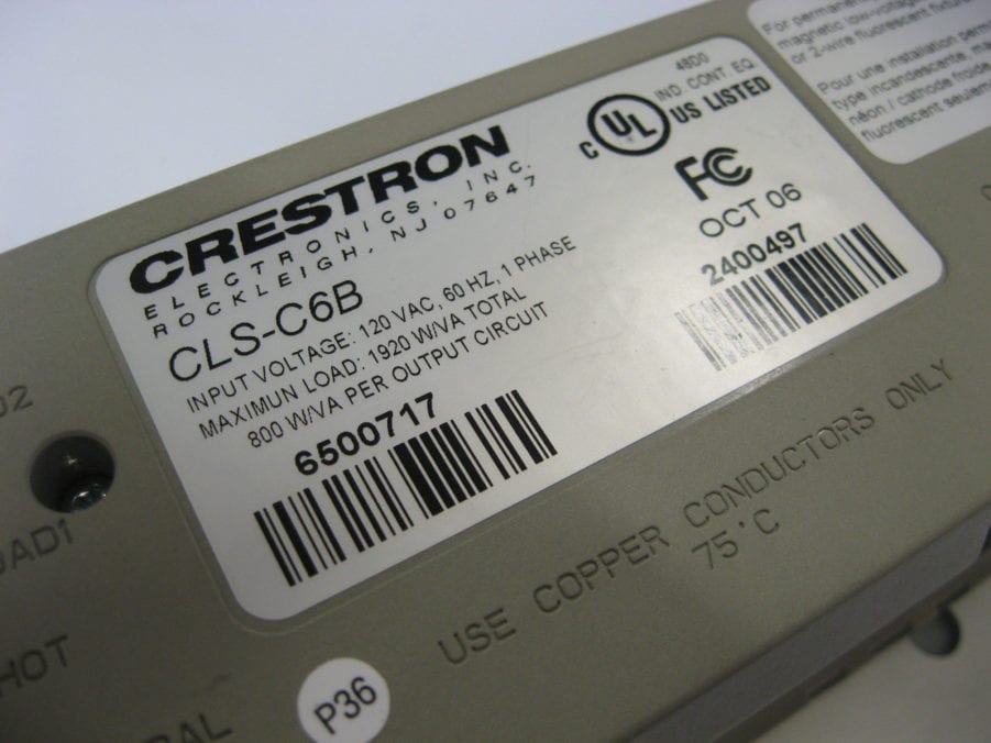 Crestron CLS-C6B iLux Integrated Lighting System, Black - Free US ...
