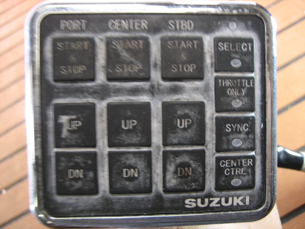 Suzuki Triple Engine Control Panel Start Stop Switch