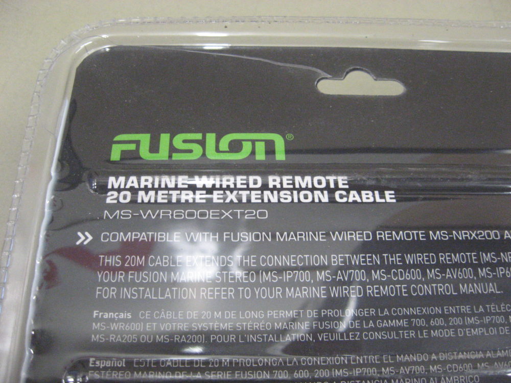 Fusion MS-WR600EXT20 Wired Remote Extension Cable (20 Metres) - Free US ...