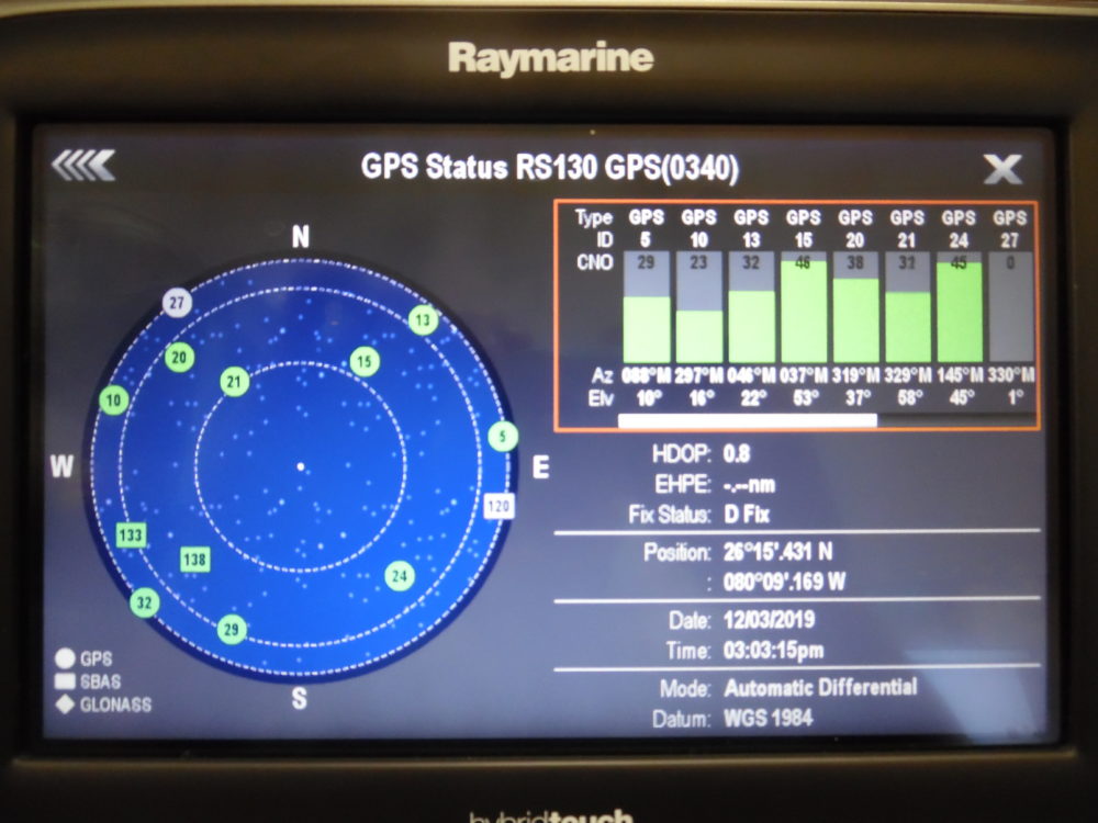 Raymarine e95 eSeries HybridTouch MFD W/ Suncover & Power Cable - Good ...