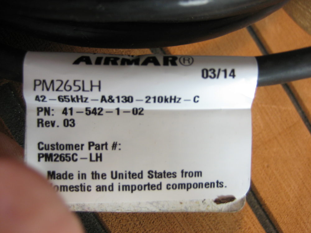 Airmar PM265-LH Broadband CHIRP Transducer - NEW for Garmin Simrad ...