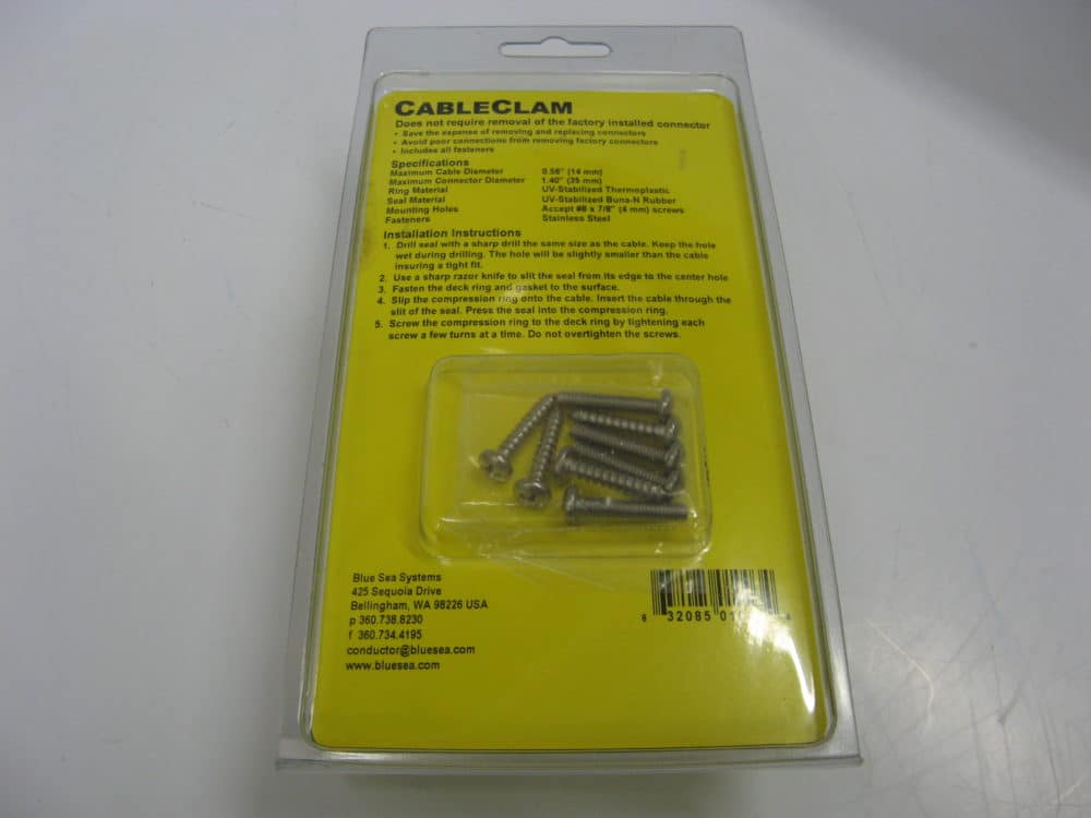 Lot of 2 Blue Sea Systems 1003 Cable Clams - Waterproof Pass-through ...
