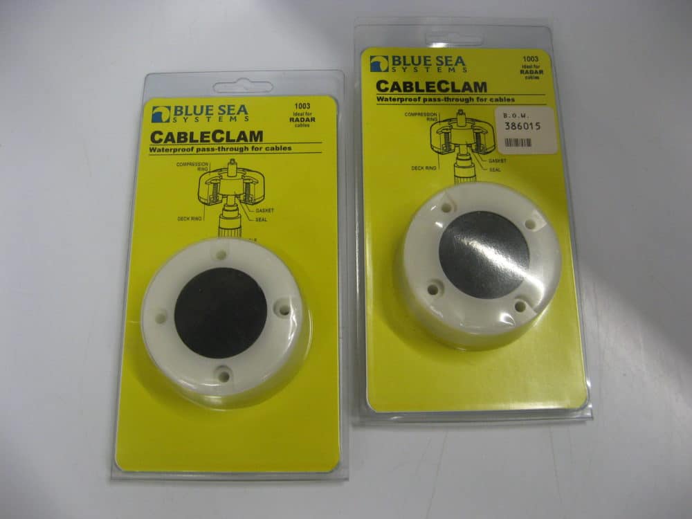 Lot of 2 Blue Sea Systems 1003 Cable Clams - Waterproof Pass-through ...