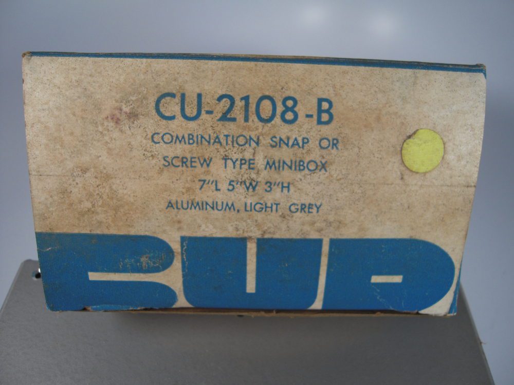 Bud Radio CU-2108-B UTILIBOX Combination Snap or Screw Type Mini Box-Aluminum Light Grey FREE ...