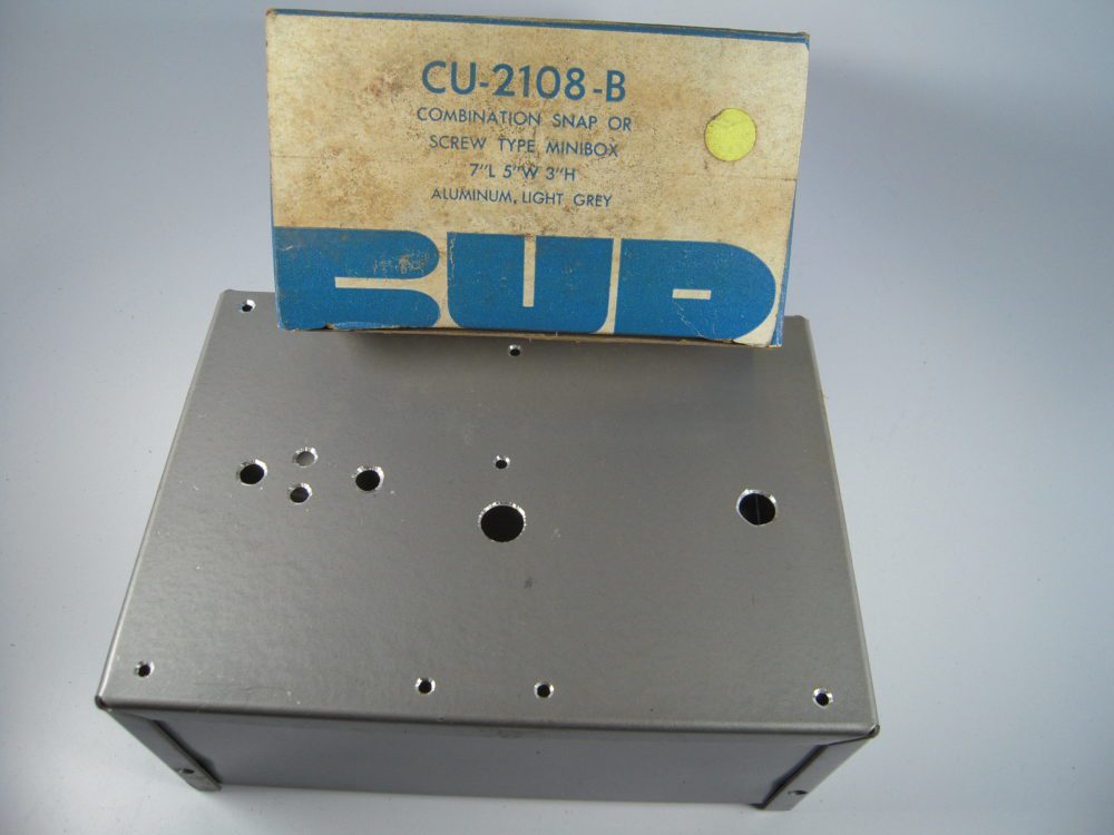 Bud Radio CU-2108-B UTILIBOX Combination Snap or Screw Type Mini Box-Aluminum Light Grey FREE ...