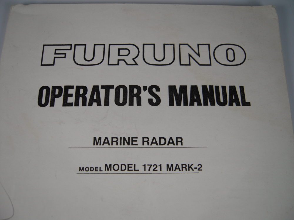 Furuno Model 1721 Mark-2 Marine Radar Operator's Manual - Free Shipping ...