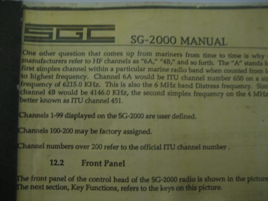 SGC SG-2000 Operator's Manual - Free Shipping - Max Marine Electronics