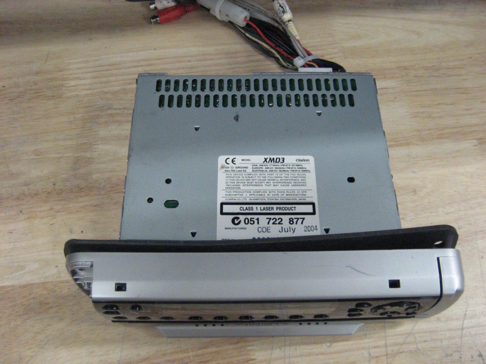 Clarion XMD3 Marine Stereo Head Unit w/ Wire Harness BENCH TESTED GOOD ...