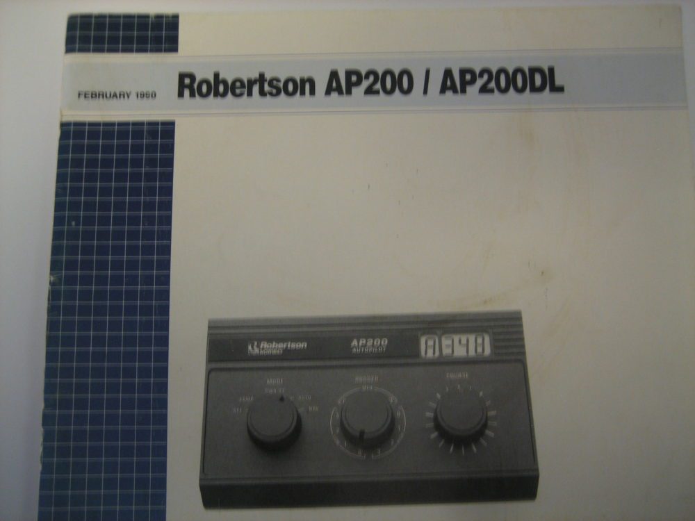 Robertson AP200/AP200DL Operator's Manual - Free Shipping - Max Marine ...