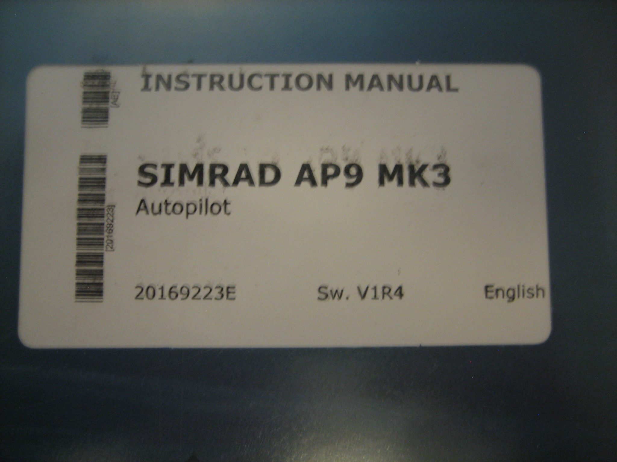 Simrad AP9 MK3 Autopilot Instruction Manual - Free Shipping - Max ...