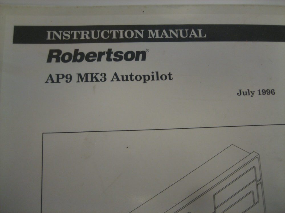 Robertson AP9 MK3 Autopilot Instruction Manual - Free Shipping - Max ...