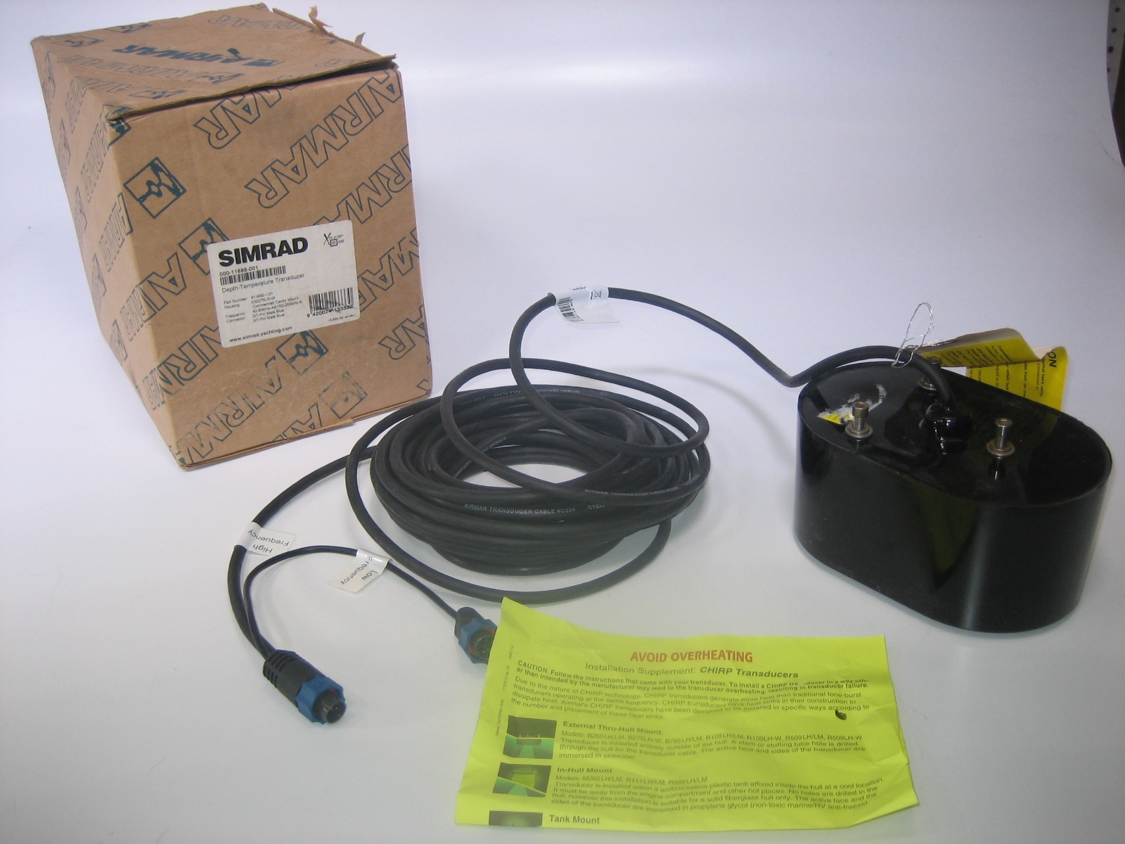 Simrad/Airmar 000-11688-001 CM275-LH-W 1kw Cavity Chest Mount CHIRP ...