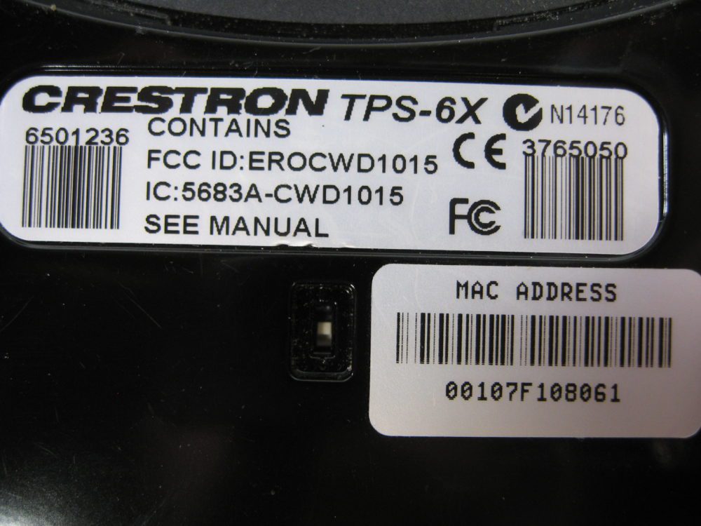 Crestron TPS-6X Touchscreen Control Module w/ Charging Dock - Max ...