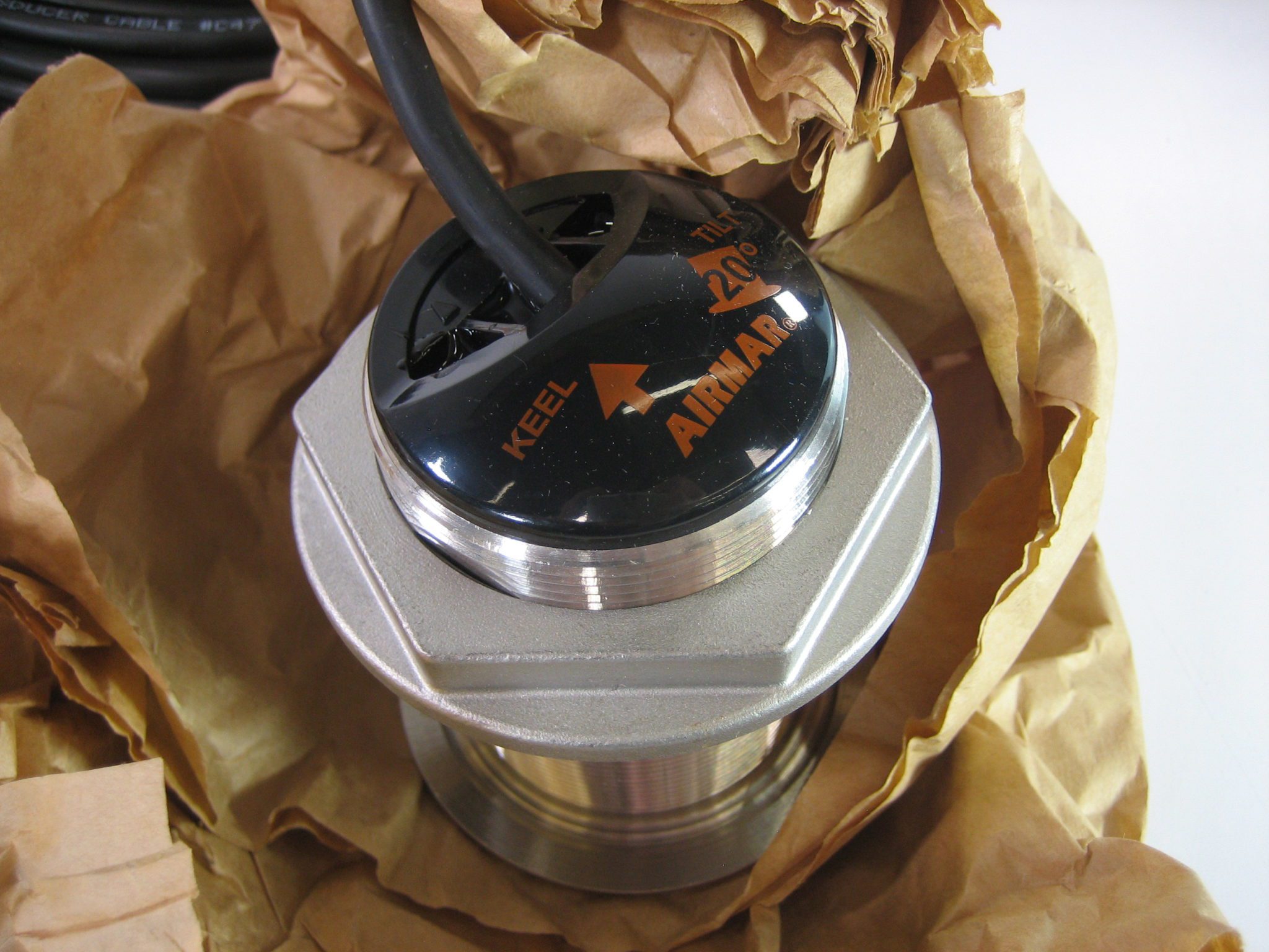 Lowrance Simrad Airmar NEW SS60-20° Stainless Thru-Hull Transducer 000 ...