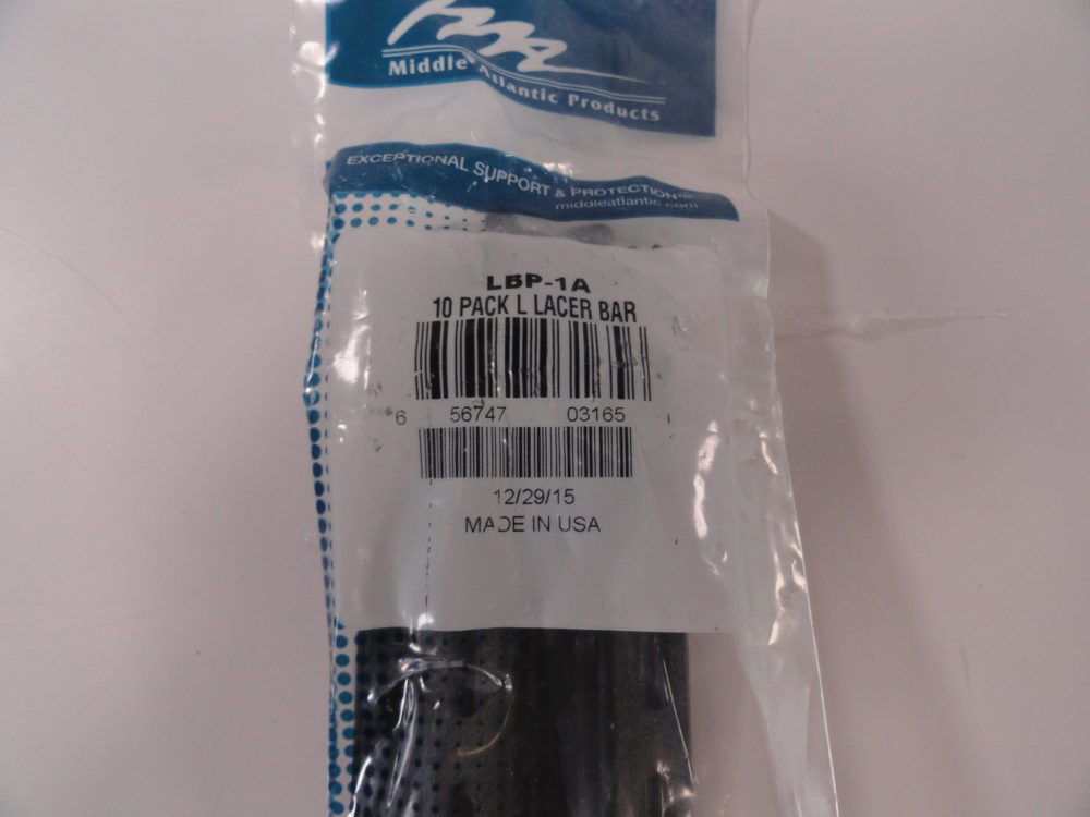 Middle Atlantic Products LBP-1A L Bar (15) - Free US Shipping - Max ...