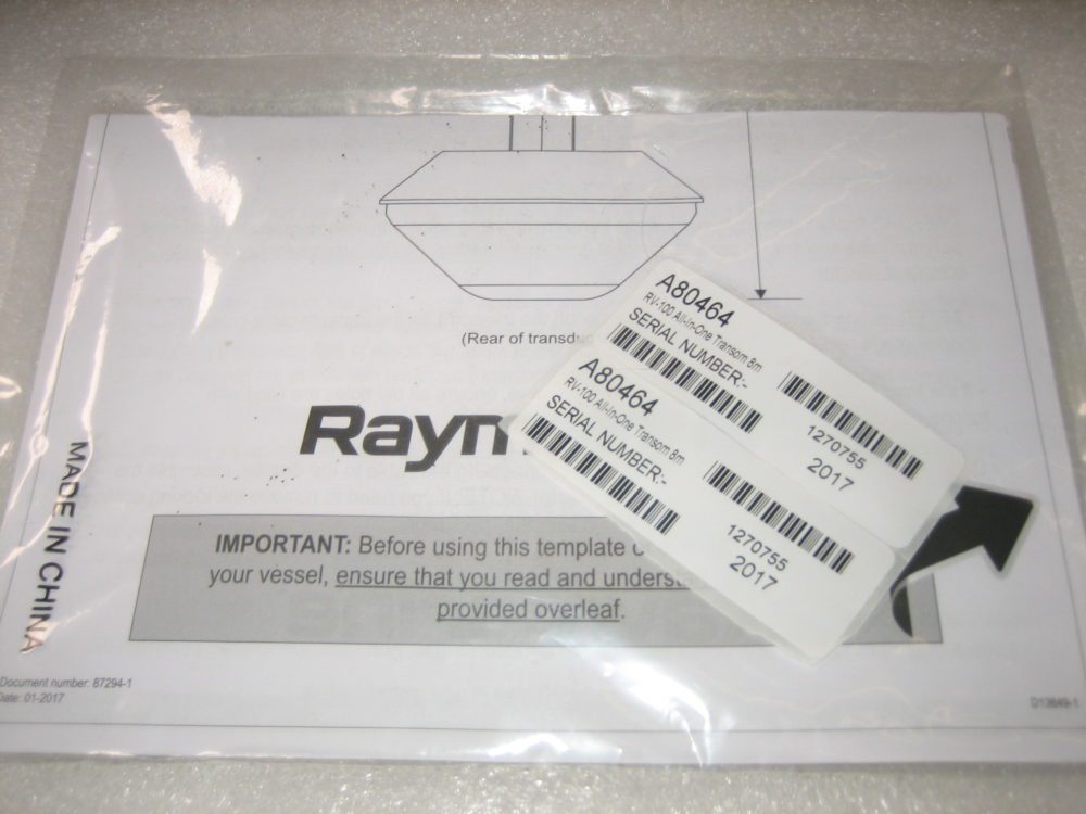 Raymarine A80464 RV-100 All-In-One Transom Mount TM Transducer - NEW ...