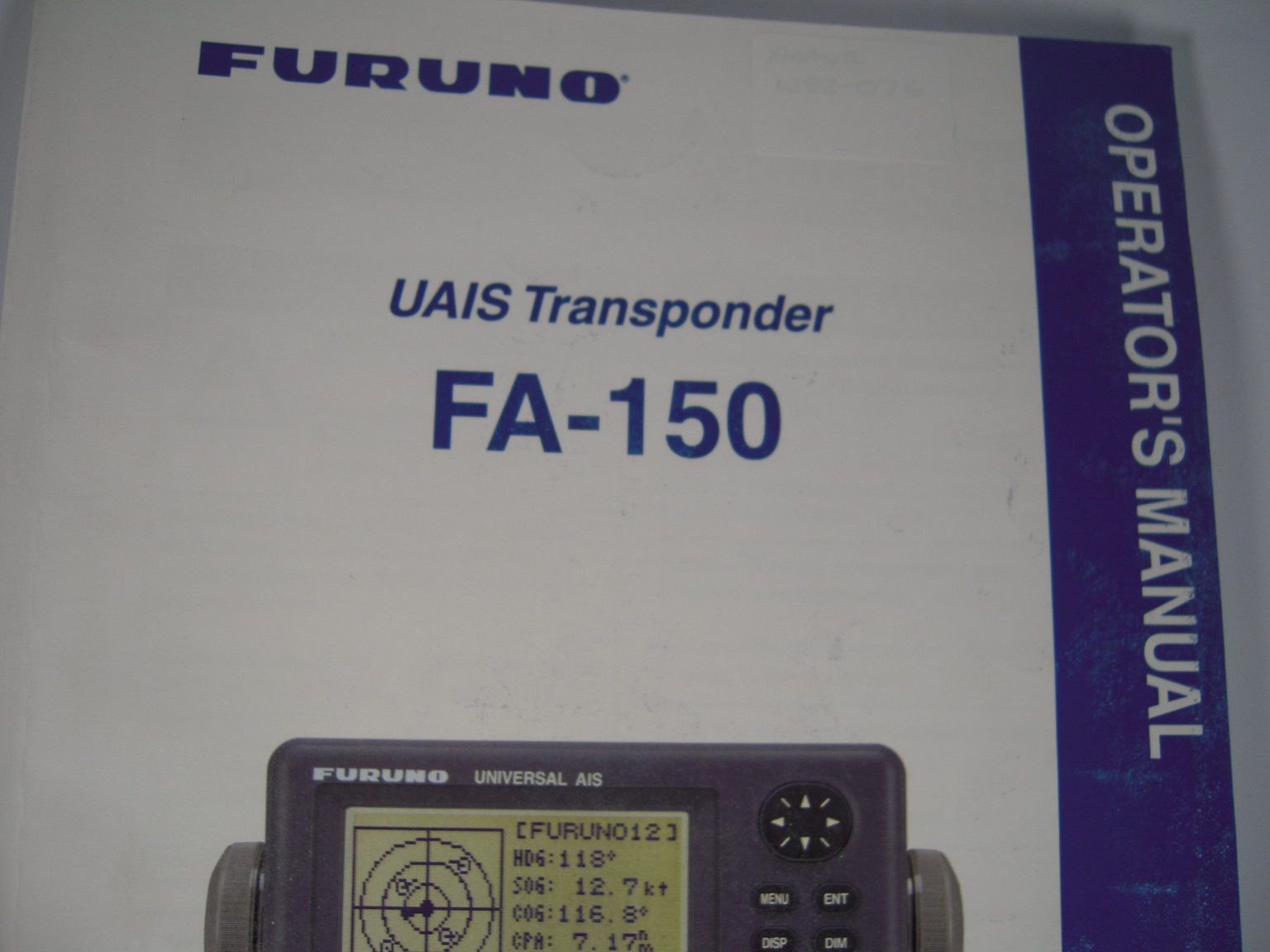 Furuno UAIS Transponder FA-150 Operator's and Installation Manuals ...